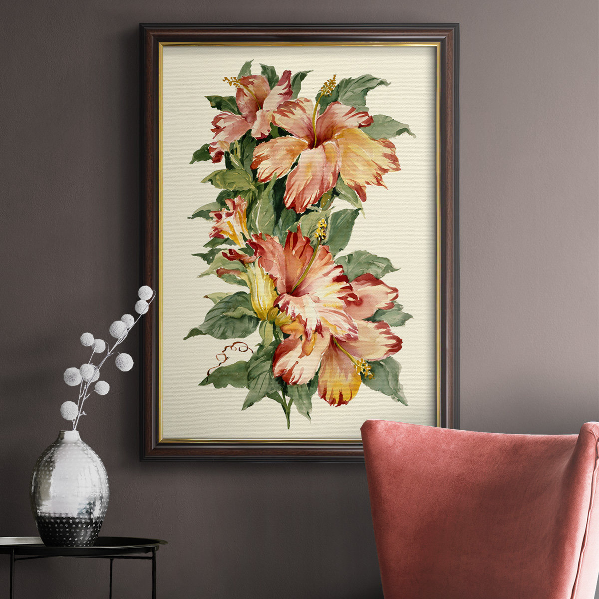Red Barrel Studio Hibiscus II Premium Framed Canvas- Ready To Hang - Wayfair Canada